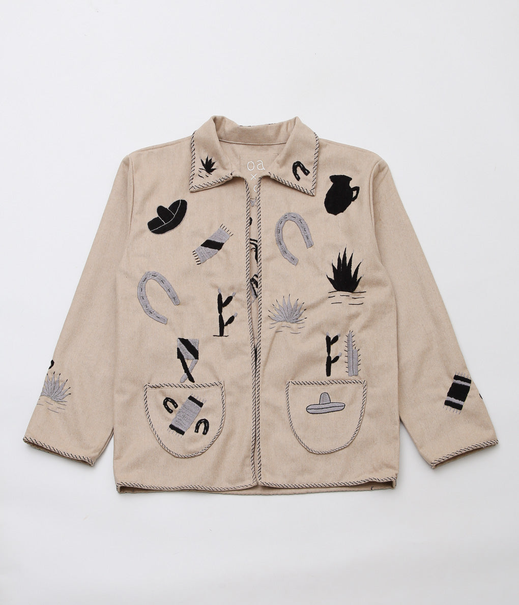 OAXACA ''SOUVENIR JACKET'' (KHAKI) – THE STORE BY MAIDENS OAXACA ''SOUVENIR JACKET'' (KHAKI) – THE STORE BY MAIDENS