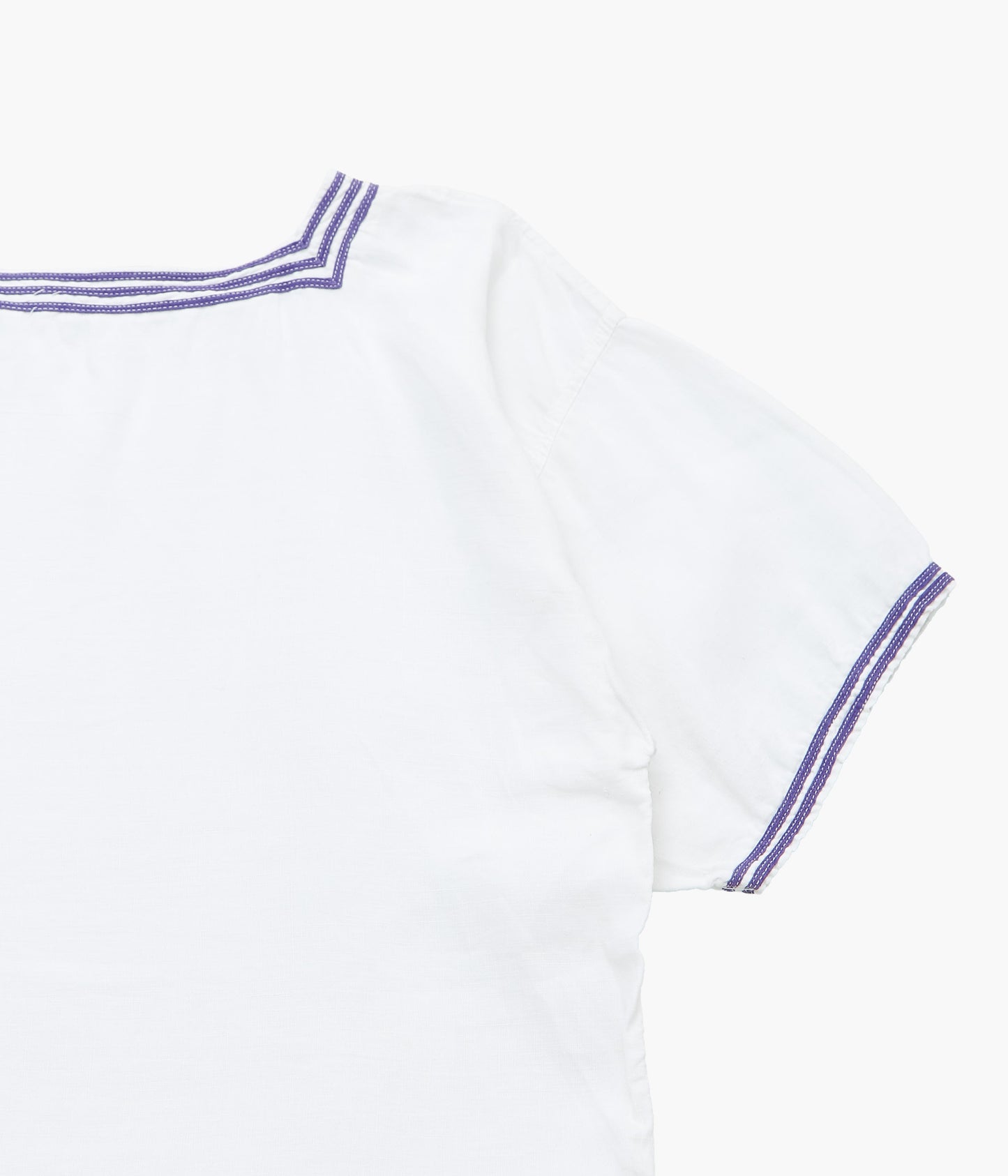 USED&VINTAGE ''50's FRENCH NAVY S/S SAILOR SHIRT'' (WHITE / BLUE) – THE ...