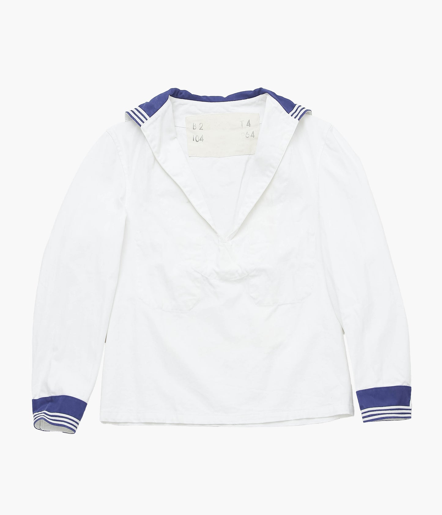 USED&VINTAGE ''60's FRENCH NAVY SAILOR SHIRT'' (WHITE / BLUE) – THE ...